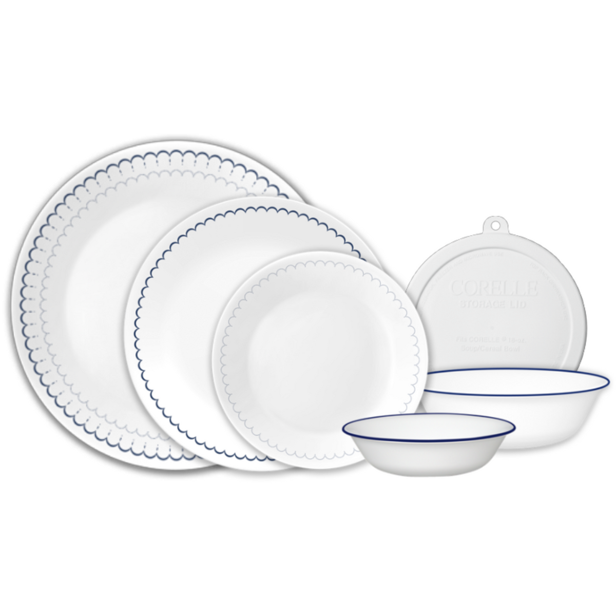 Corelle® Caspian Lace 66-piece Dinnerware Set, Service for 12