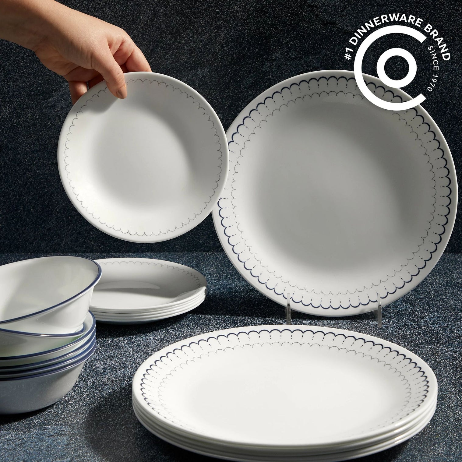 Corelle® Caspian Lace 18-piece Dinnerware Set, Service for 6 – Corelle, Pyrex & Corningware ...