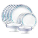 Corelle® Ocean Blues 16-piece Mugless Dinnerware Set, Service of 4