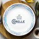 Corelle® Ocean Blues 16-piece Mugless Dinnerware Set, Service of 4
